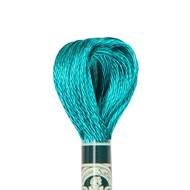 DMC Satin S943: Medium Aquamarine (6-strand floss) - Maydel Craft