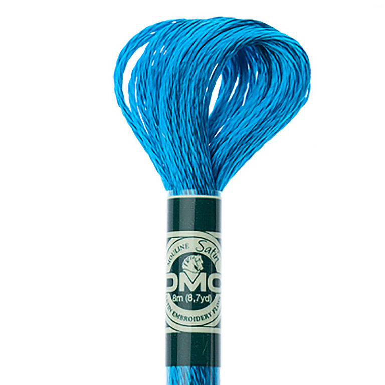 DMC Satin S995: Dark Electric Blue (6-strand floss) - Maydel Craft