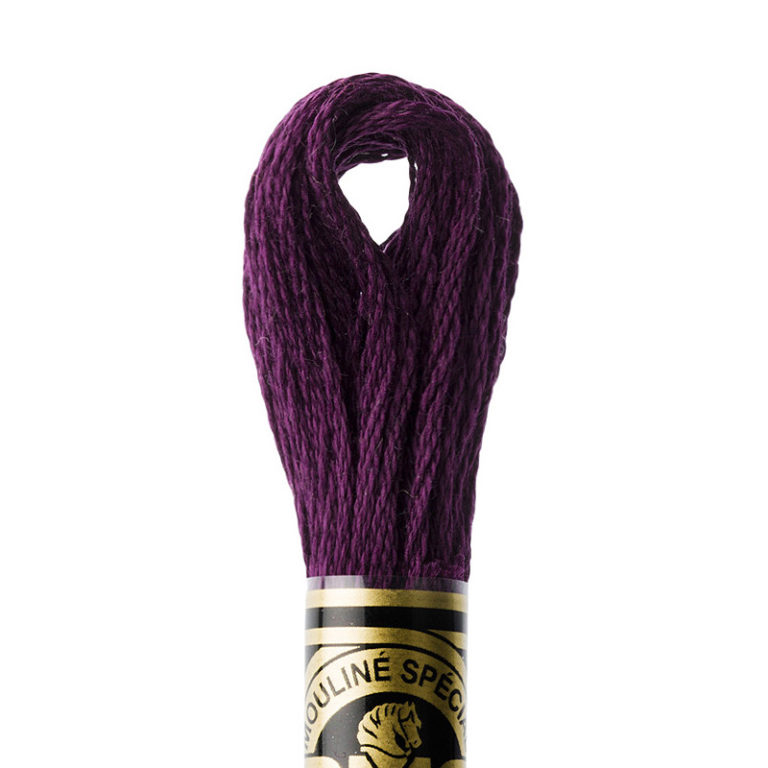 DMC 154: Very Dark Grape (6-strand cotton floss) - Maydel Craft