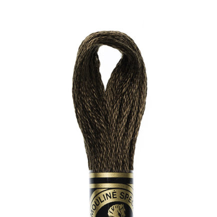 DMC 3031: Very Dark Mocha Brown (6-strand cotton floss) - Maydel Craft
