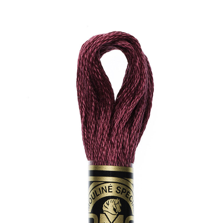 DMC 3685: Very Dark Mauve (6-strand cotton floss) - Maydel Craft