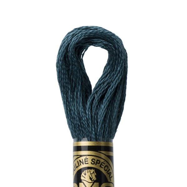 DMC 924: Very Dark Grey Green (6-strand cotton floss) - Maydel