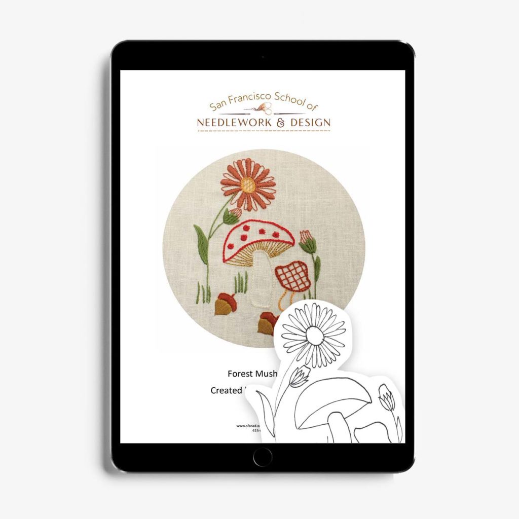 Forest Mushroom stitchable embroidery pattern + PDF by SFSNAD - Maydel
