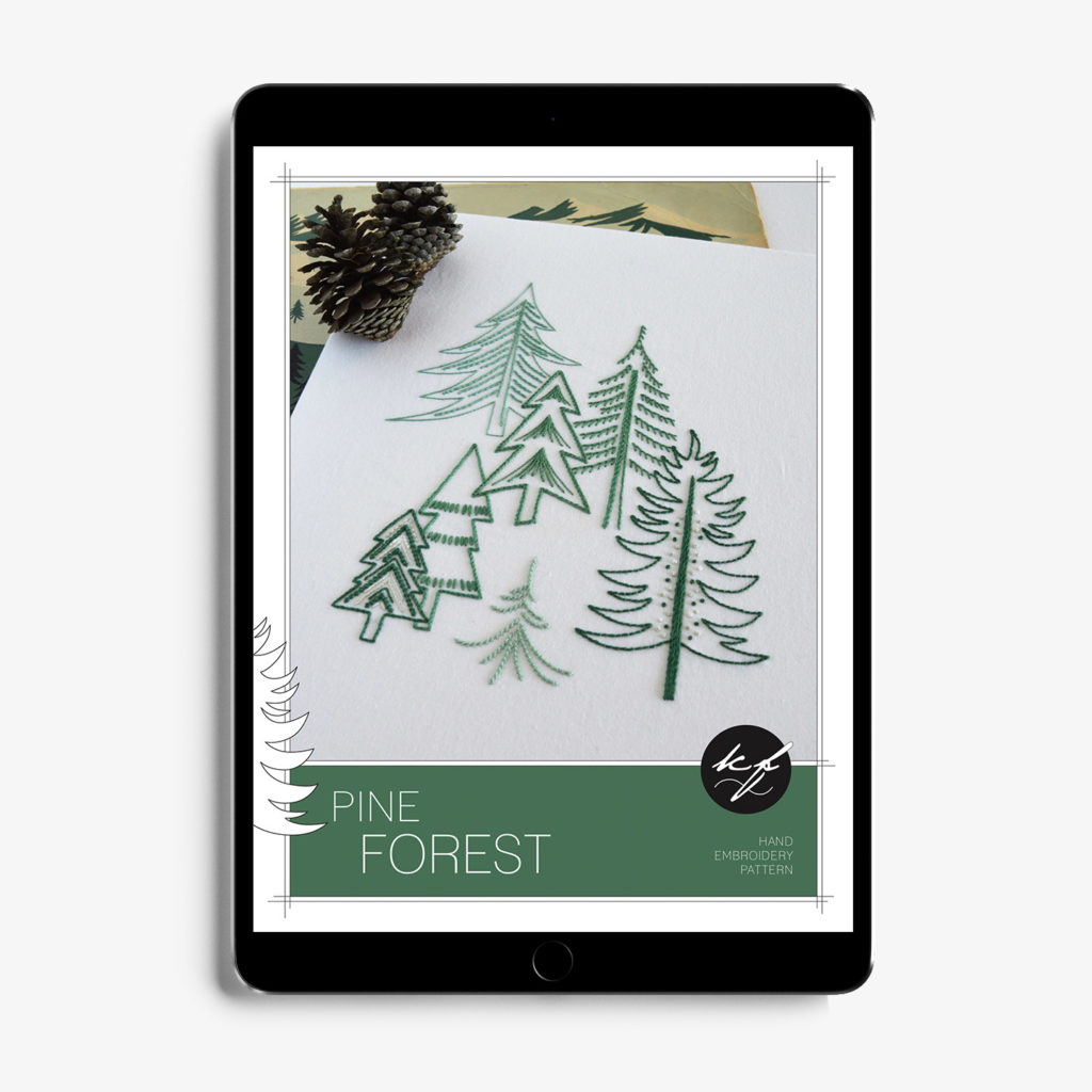 Pine Forest stitchable embroidery pattern + PDF by Kelly Fletcher ...