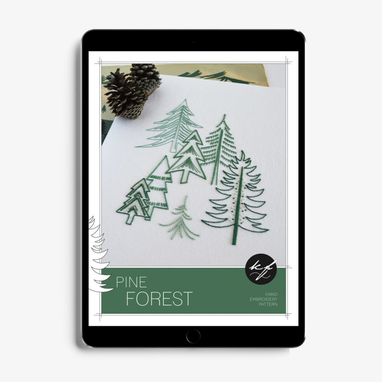 Pine Forest stitchable embroidery pattern + PDF by Kelly Fletcher ...