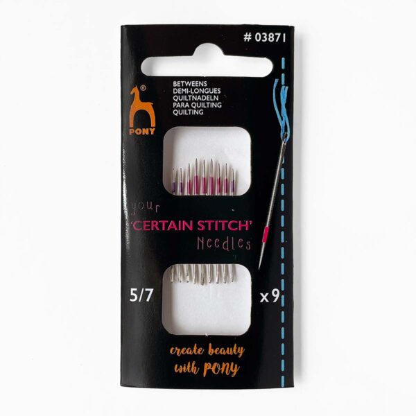 Pony Certain Stitch Betweens Quilting Needles - Maydel Craft