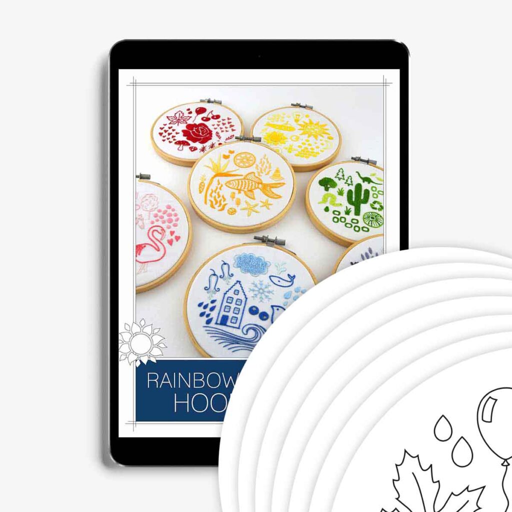 Rainbow Hoop stitchable patterns + PDF by Kelly Fletcher - Maydel Craft