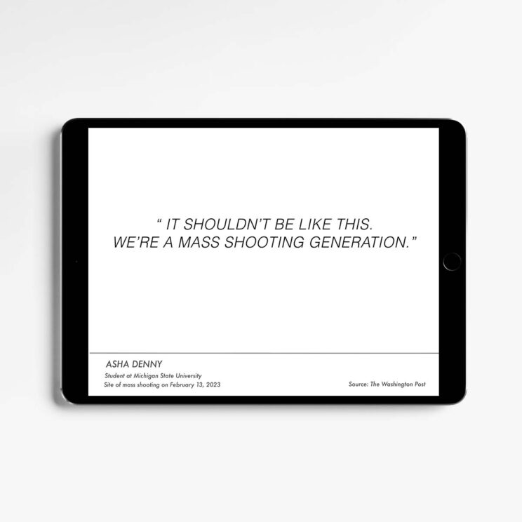 Mass Shooting Generation free craftivism embroidery pattern - Maydel Craft