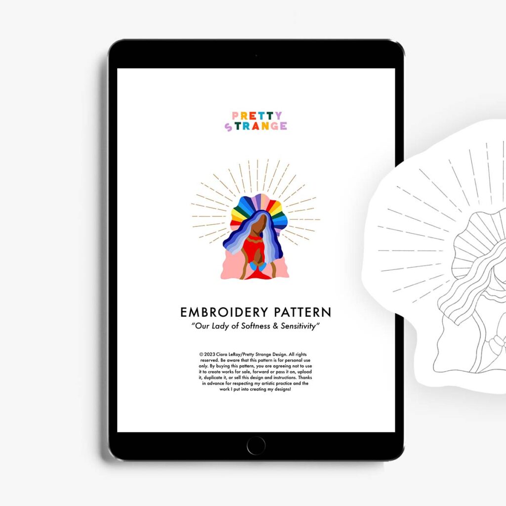 Our Lady of Softness and Sensitivity embroidery by Pretty Strange ...