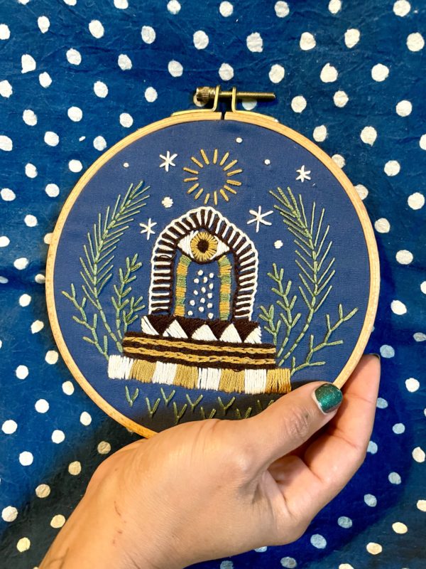 Portal Door embroidery pattern PDF by Mixed Color - Maydel Craft