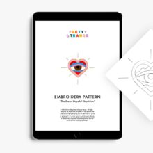 Skeptical Eye stick-and-stitch + PDF embroidery pattern - Maydel Craft